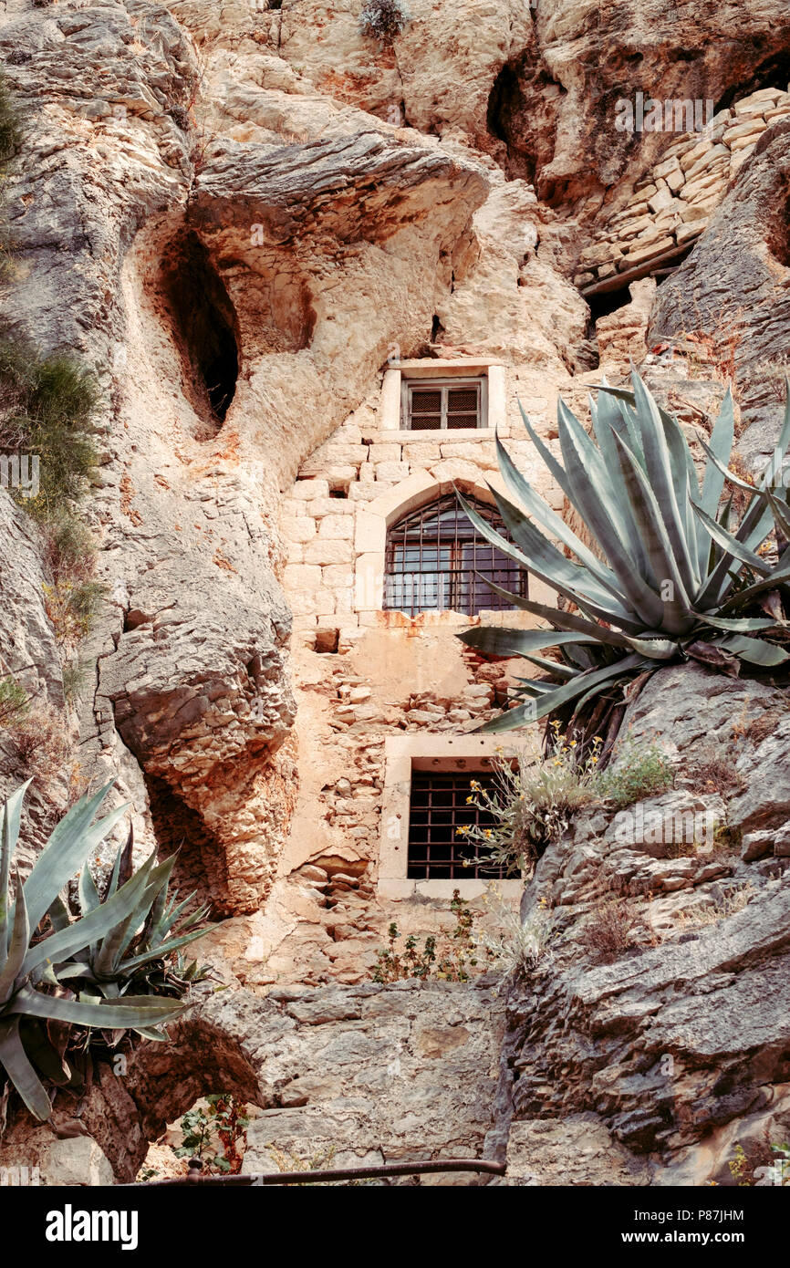 Renaissance hermitage cave on Marjan Hill, Split, Croatia Stock Photo ...