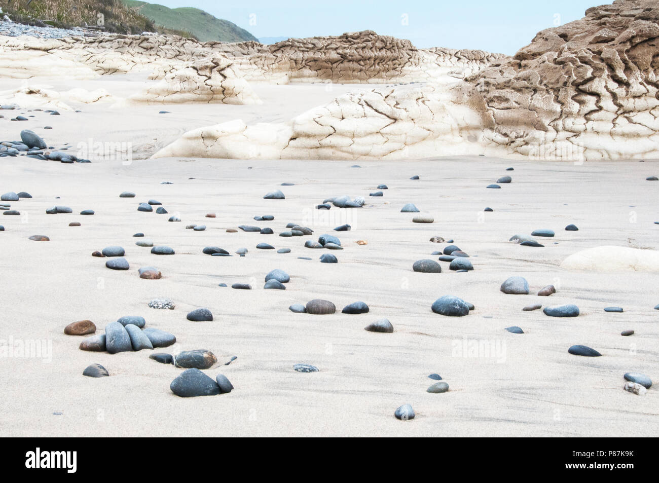 New Zealand Beach Rocks Stock Photo - Alamy