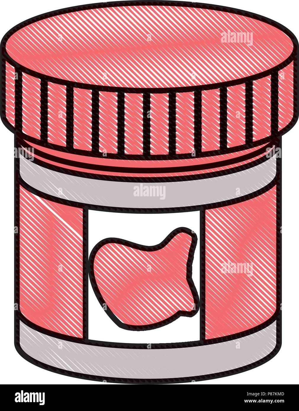 paint jar icon over white background, vector illustration Stock Vector ...