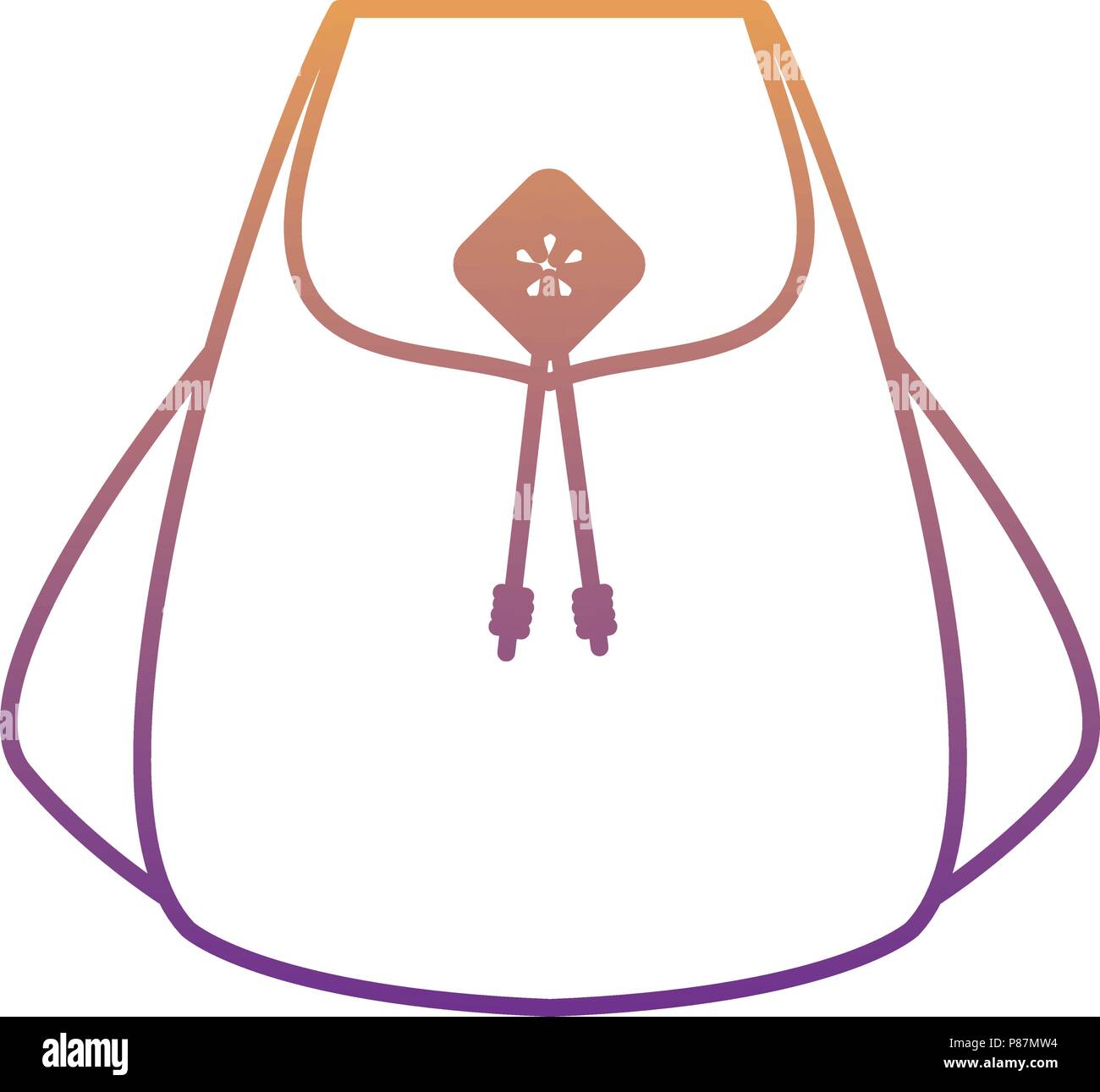 backpack icon over white background, vector illustration Stock Vector ...