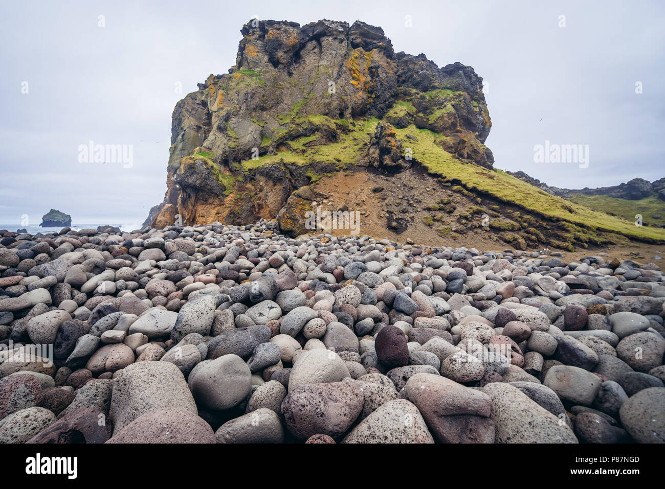 High boulder ridge composed of rounded stones called Valahnukamol and ...