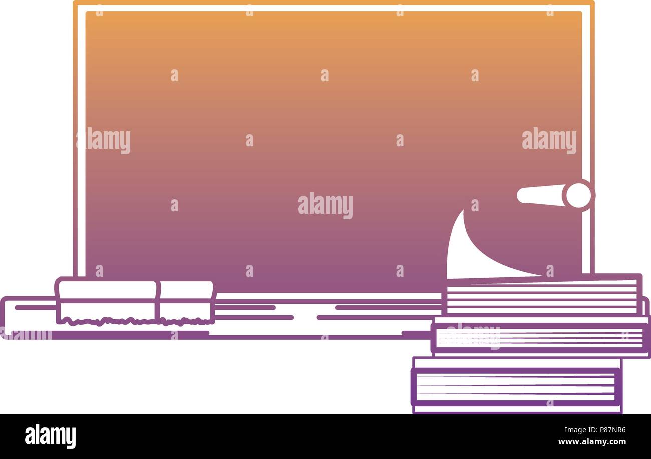 books and school board icon over white background, vector illustration ...