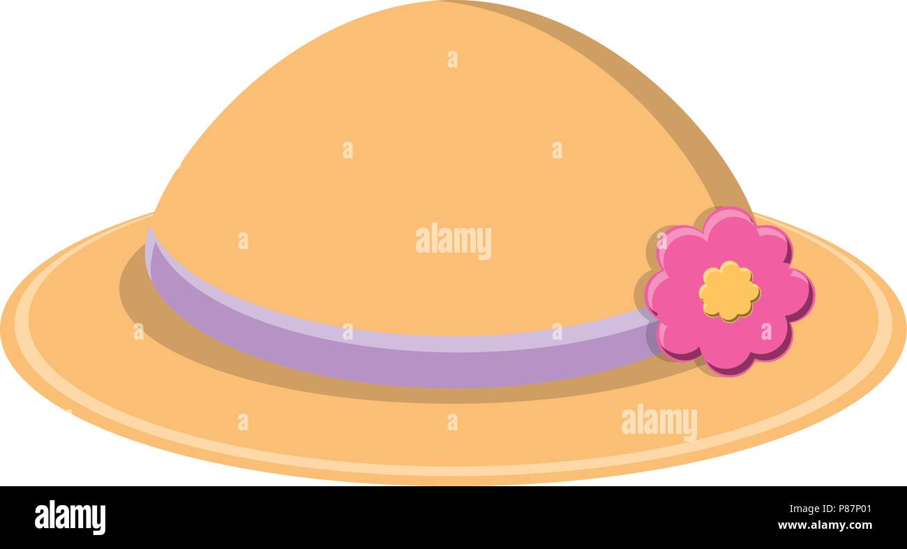 beach hat icon over white background, vector illustration Stock Vector ...