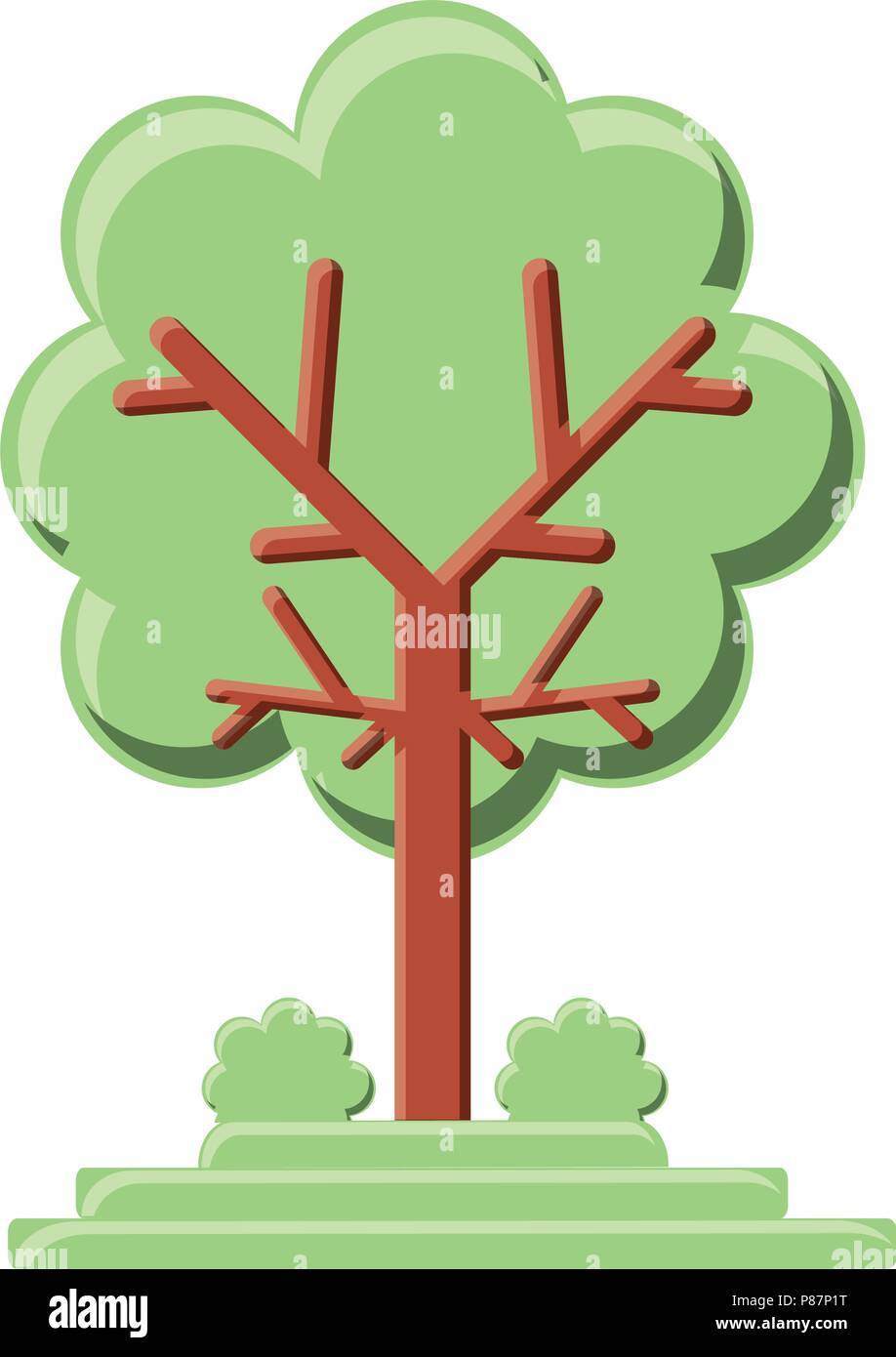 tree icon over white background, vector illustration Stock Vector Image ...