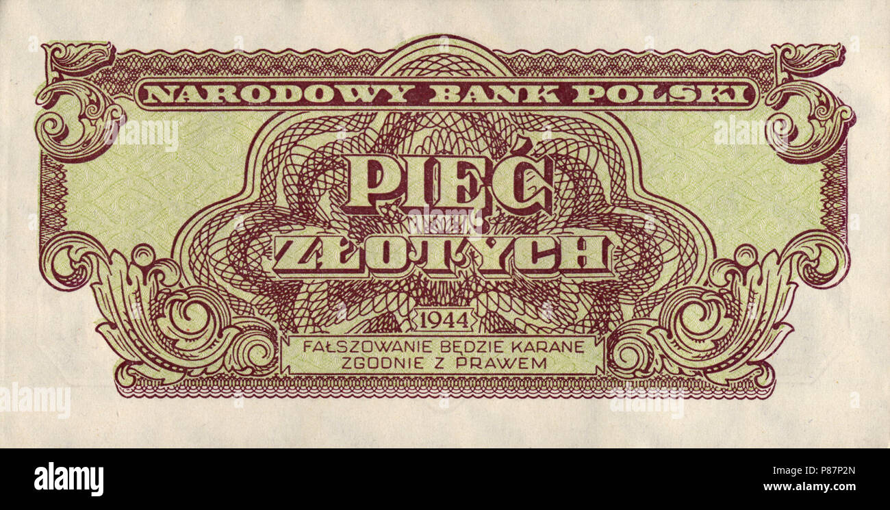 5 zl 1944 r Stock Photo - Alamy