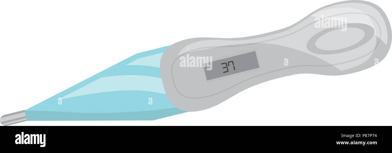 medical thermometer icon over white background vector illustration ...