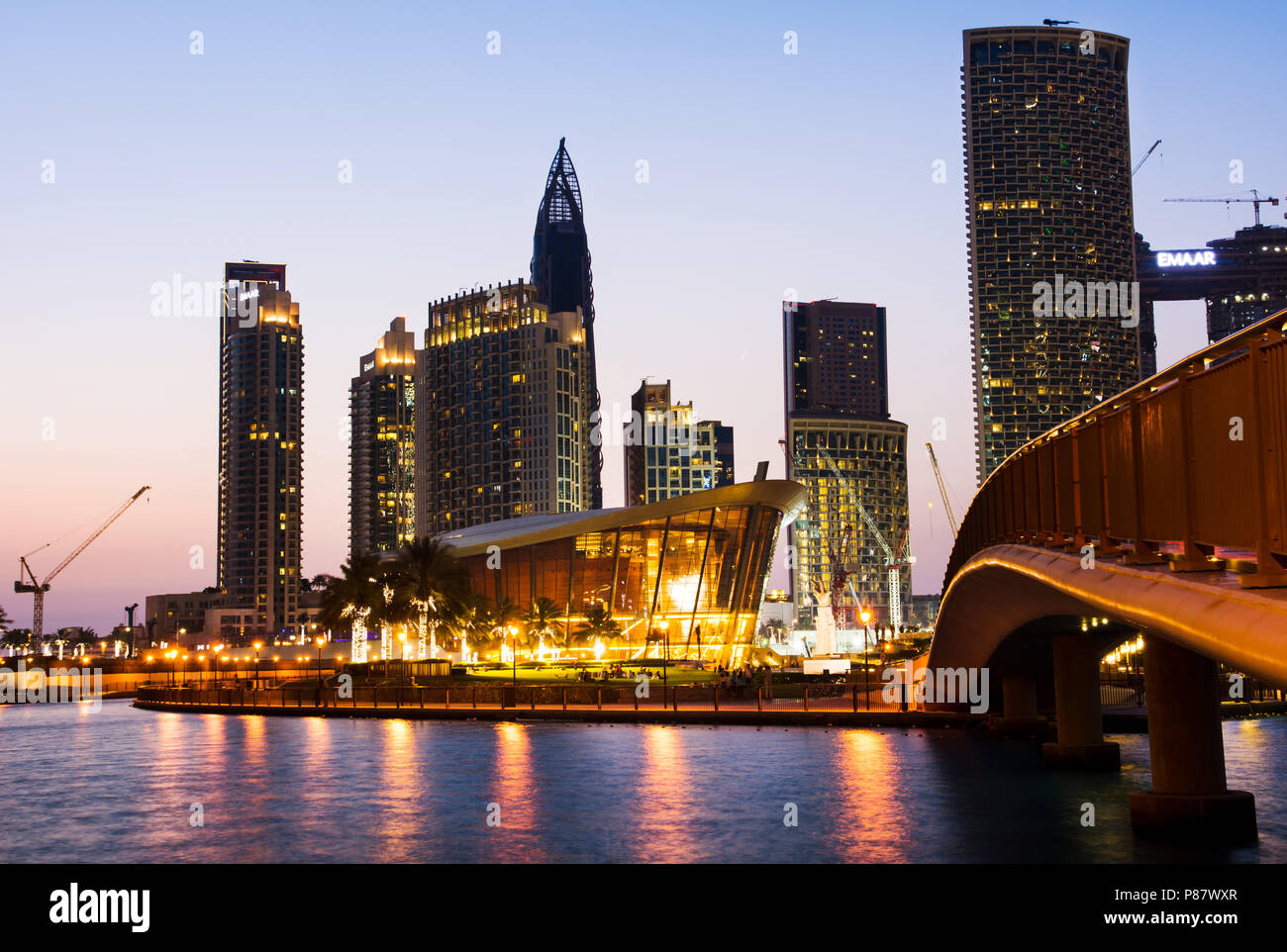 Dubai, United Arab Emirates - May 18, 2018: Dubai opera building and ...