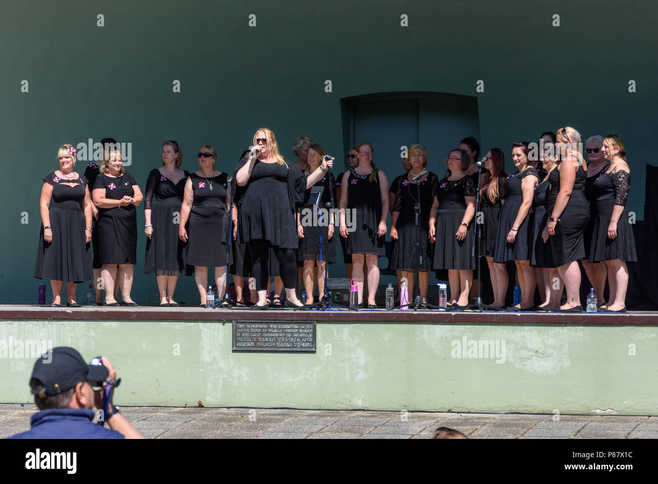 Warminster Military Wives choir performing in the bandstand in ...