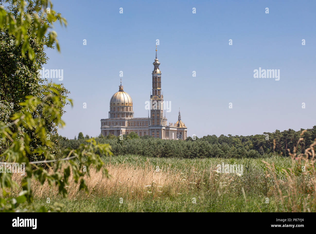 Basilica of Our Lady of Lichen taken from distance. Panoramic view to ...