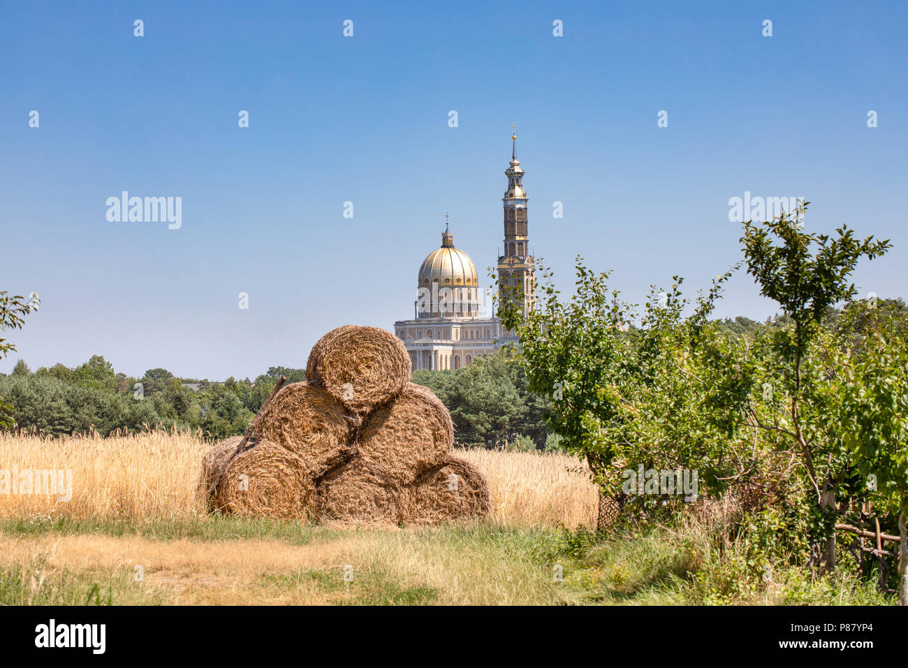 Basilica of Our Lady of Lichen taken from distance. Panoramic view to ...