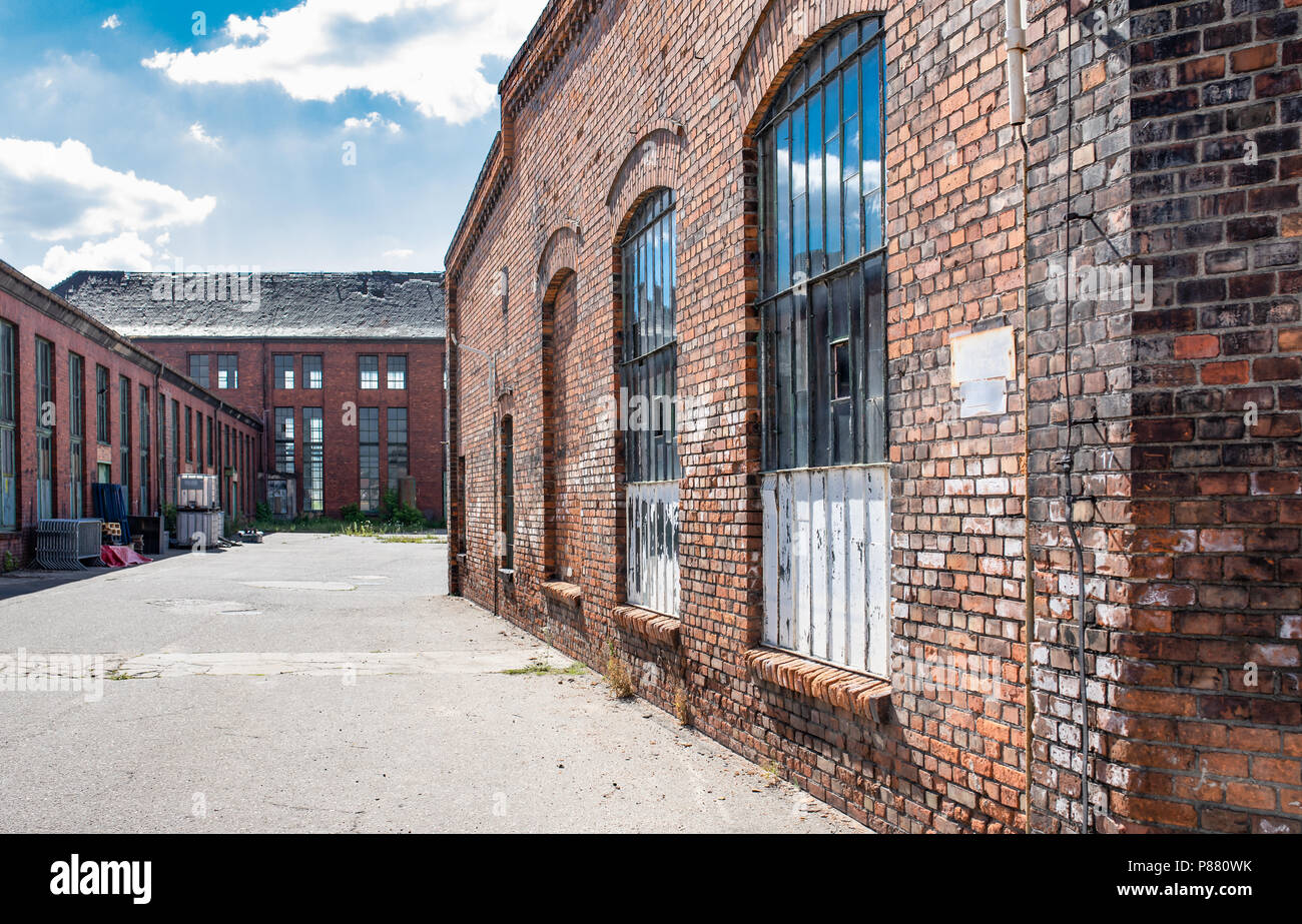 Gniezno / Poland - Old, german railway roundhouse. Ruins, rust and ...