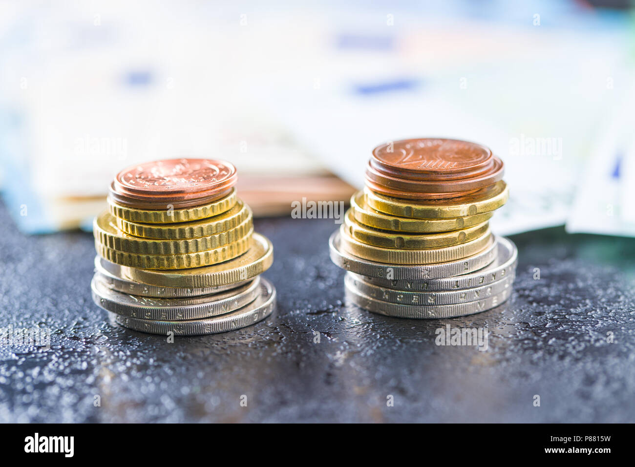 The Euro money. Euro coins Stock Photo - Alamy