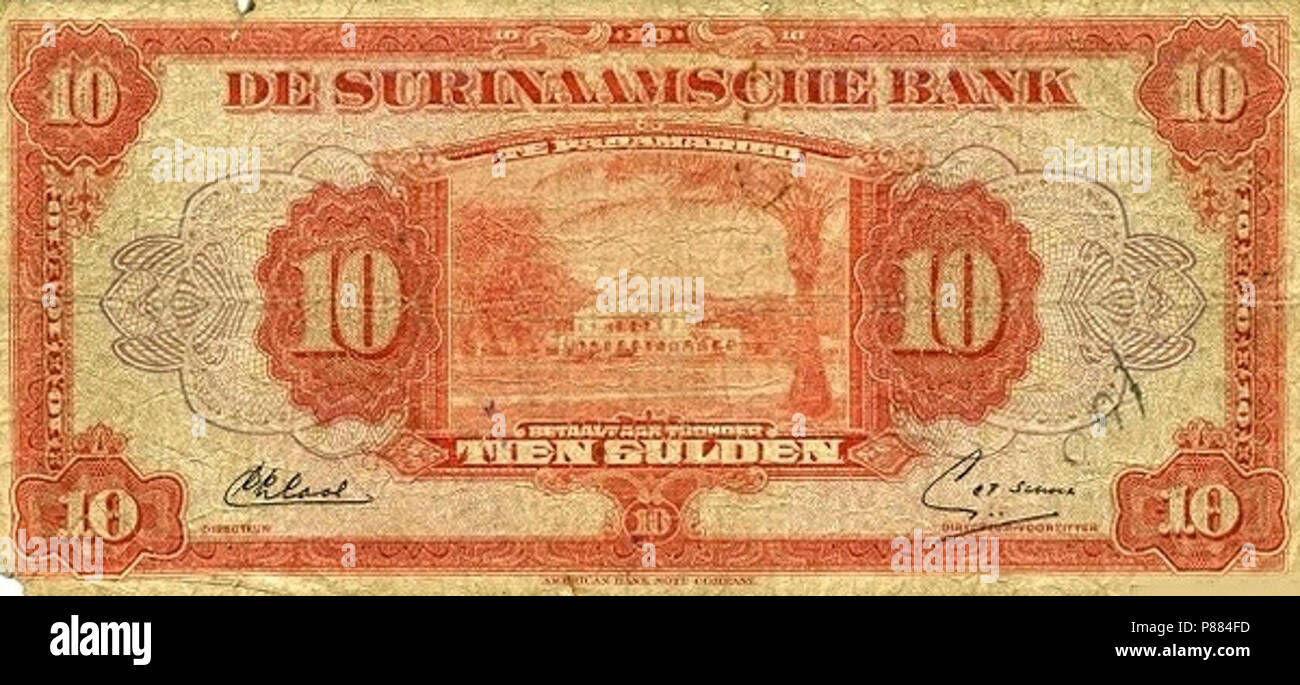 5 Guilders - De Surinaamsche Bank (1941) 01 Stock Photo - Alamy