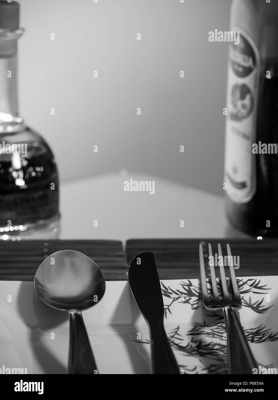 Dinner lights Black and White Stock Photos & Images - Alamy