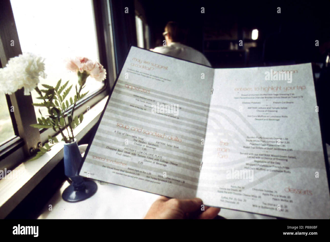 Amtrak Dining Car Menu