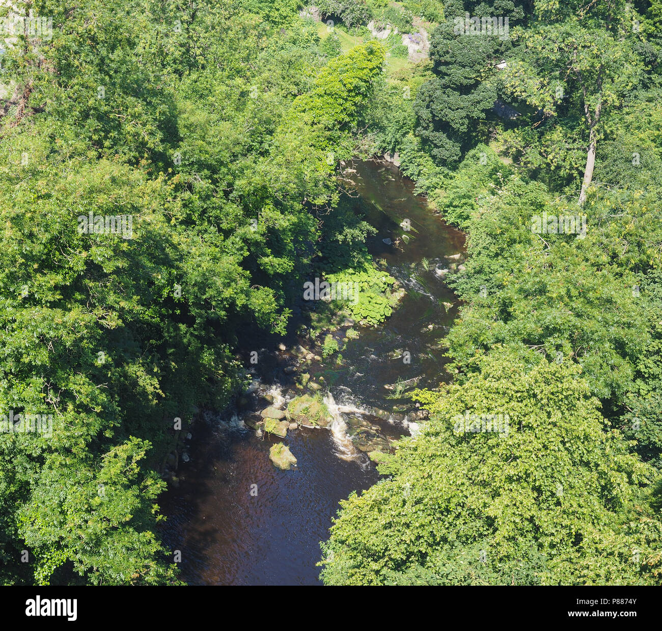 The Water of Leith river in Dean village in Edinburgh, UK Stock Photo ...