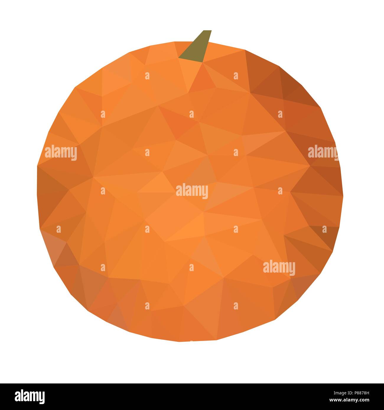 Orange Triangulation, polygons Vector illustration Stock Vector Image ...