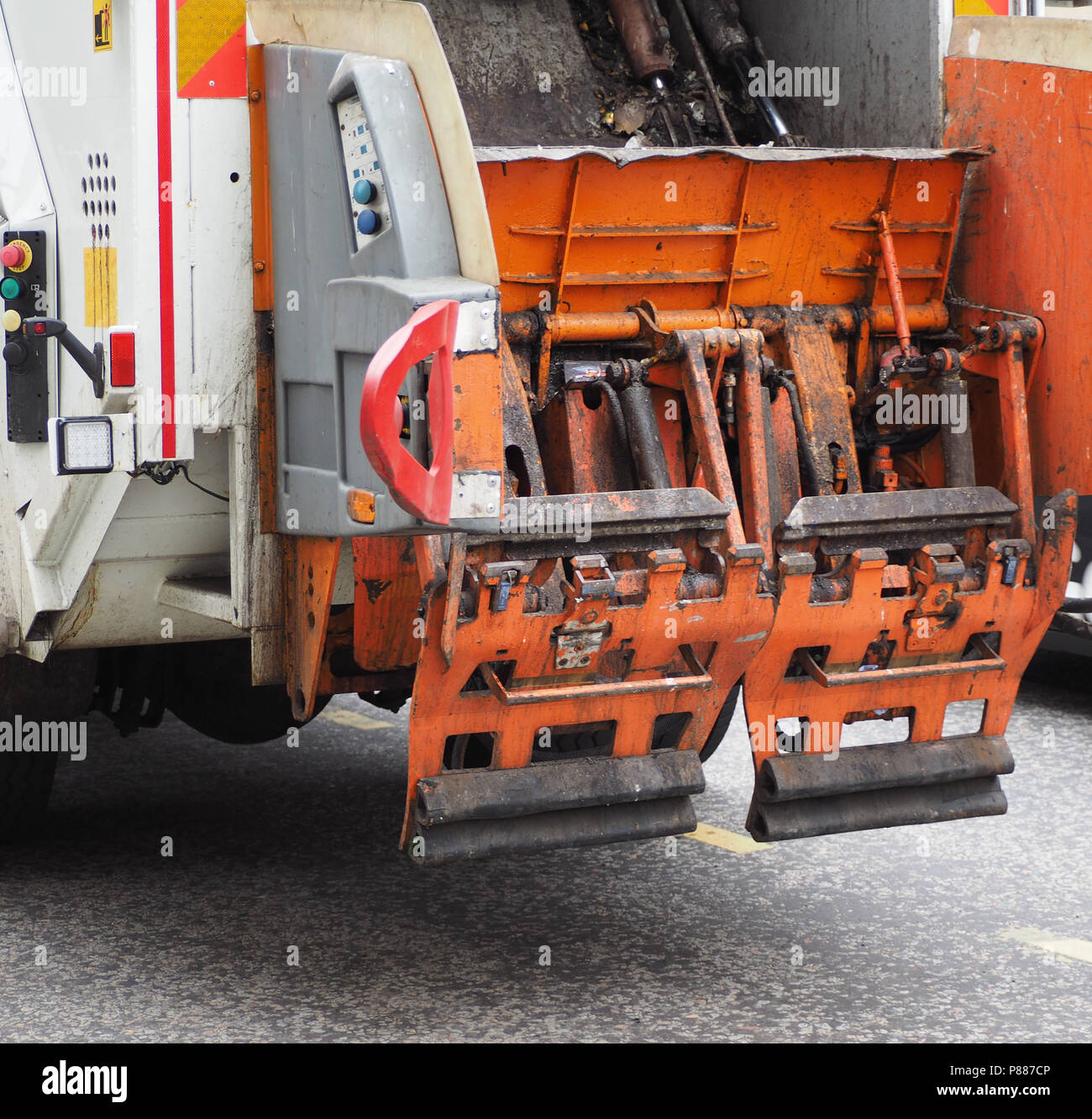 A garbage truck for litter waste collection Stock Photo - Alamy