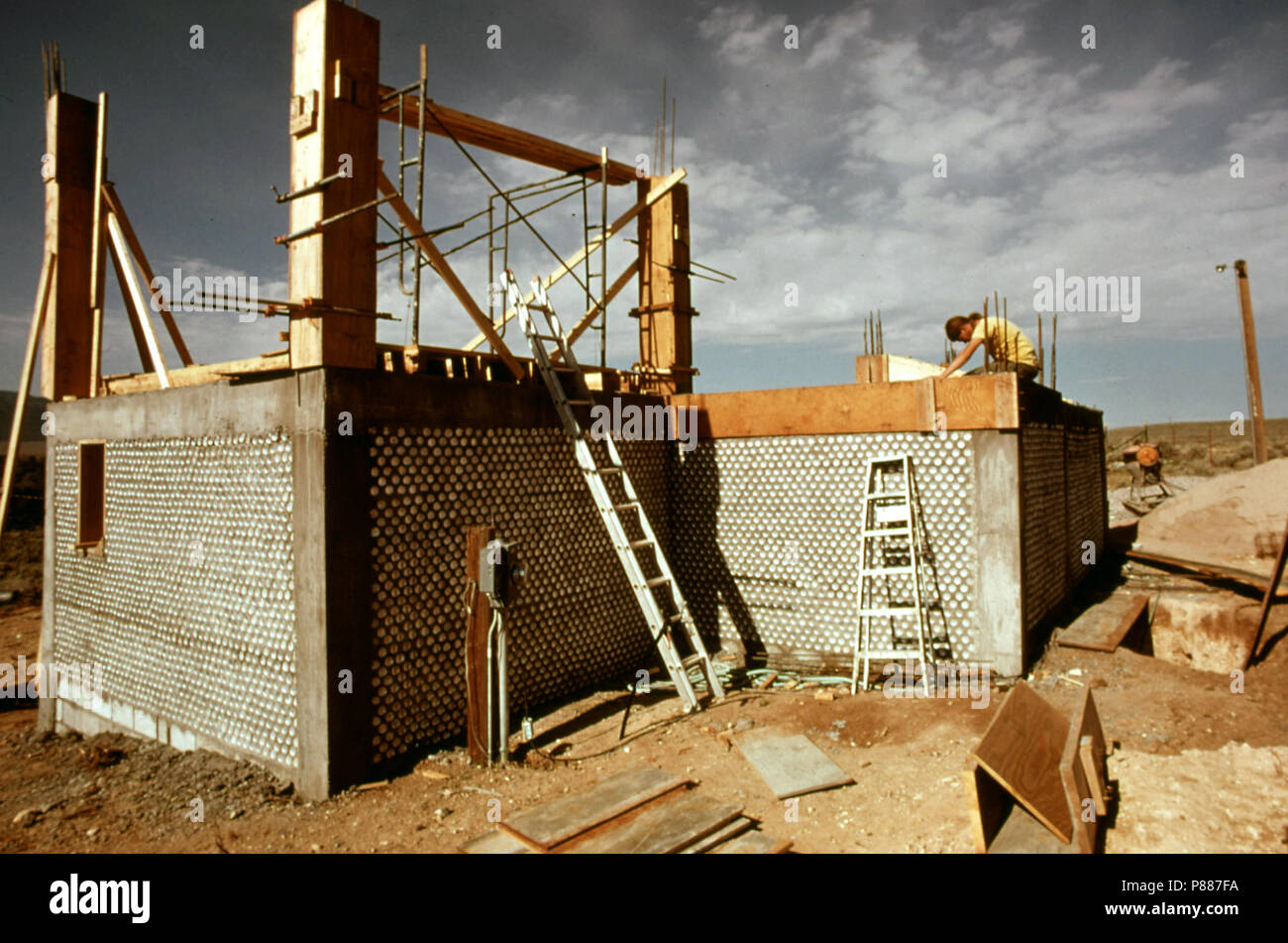 Exterior of an Experimental All Aluminum Beer and Soft Drink Can House ...