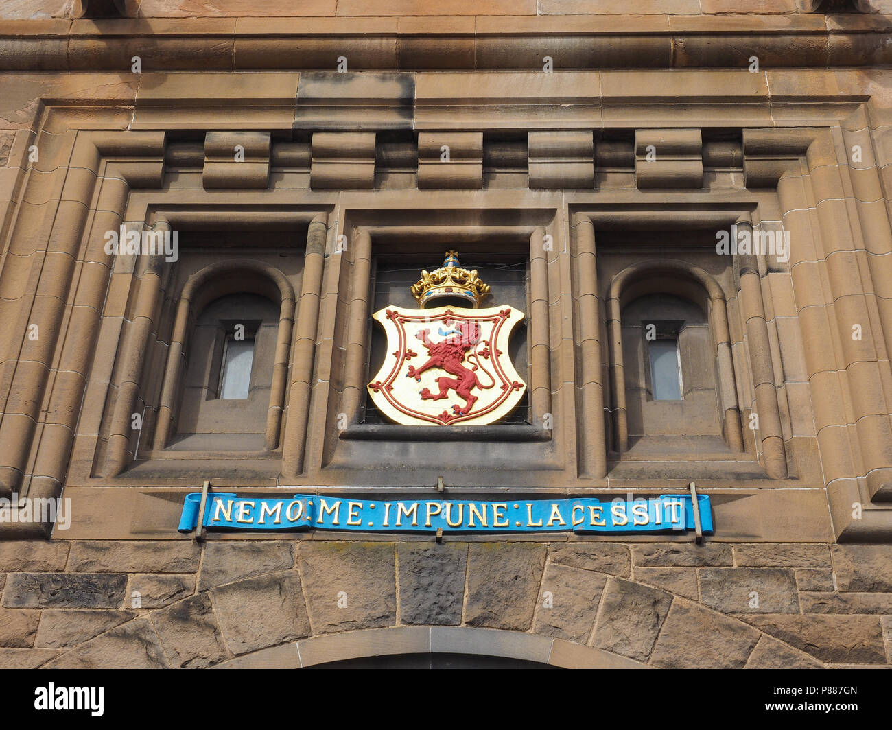 EDINBURGH, UK - CIRCA JUNE 2018: Tourists visiting Edinburgh castle ...
