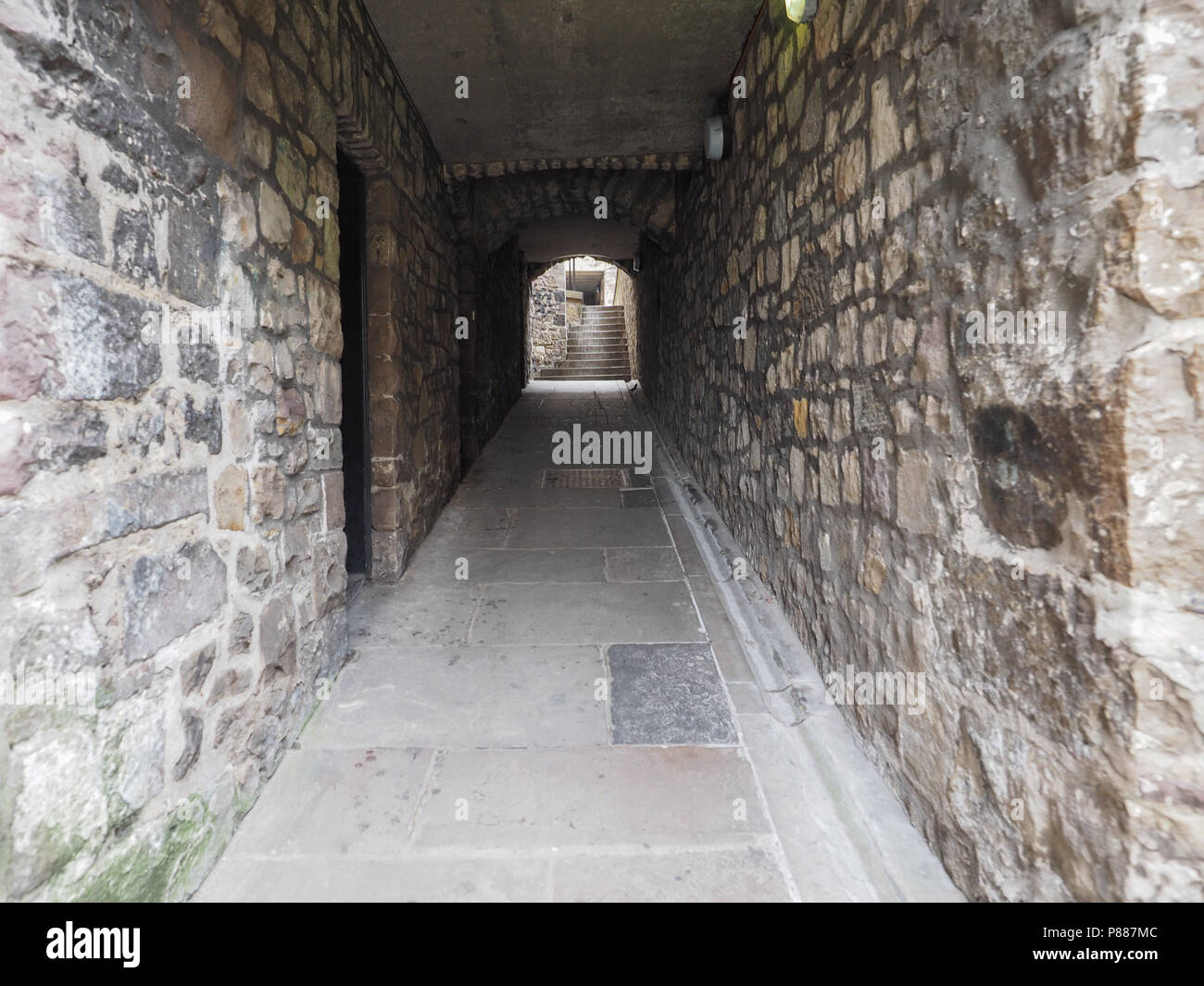 Steep steps linking the Old Town with the New Town in Edinburgh, UK ...