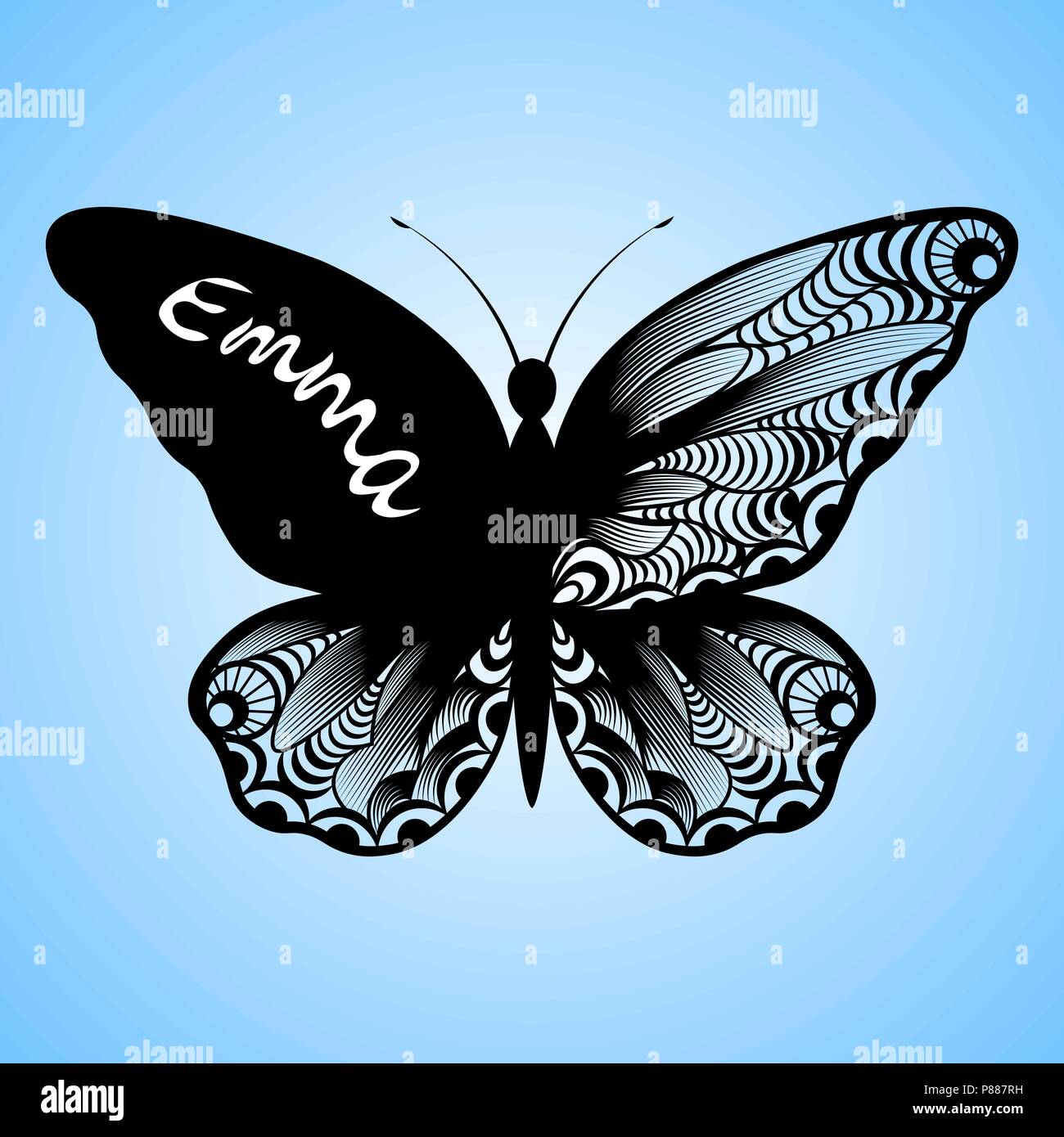 vector butterfly, Laser cutting wedding card, Decorative card. paper ...
