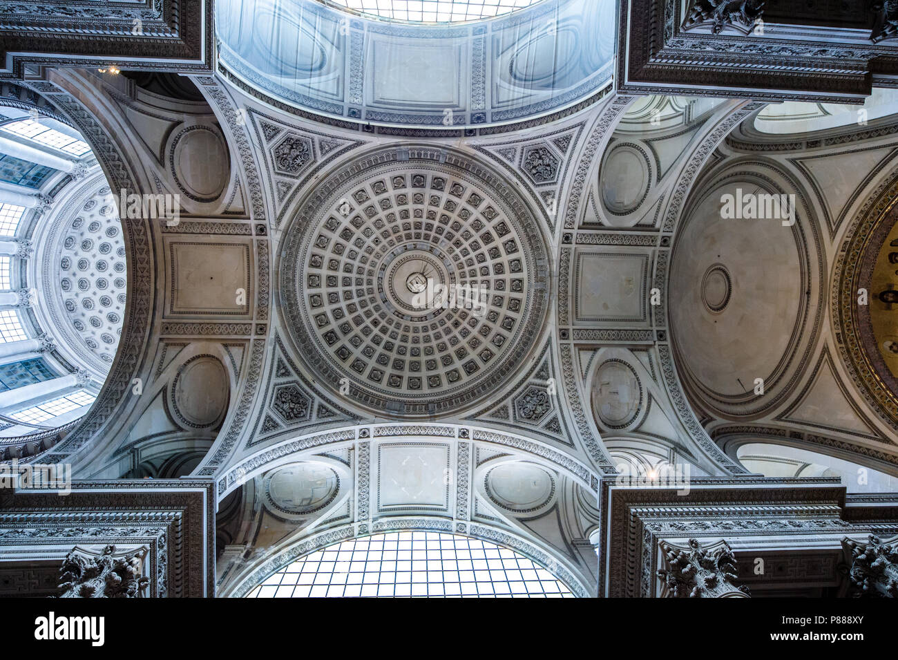 The interior ceiling of the Pantheon in Paris, France Stock Photo - Alamy