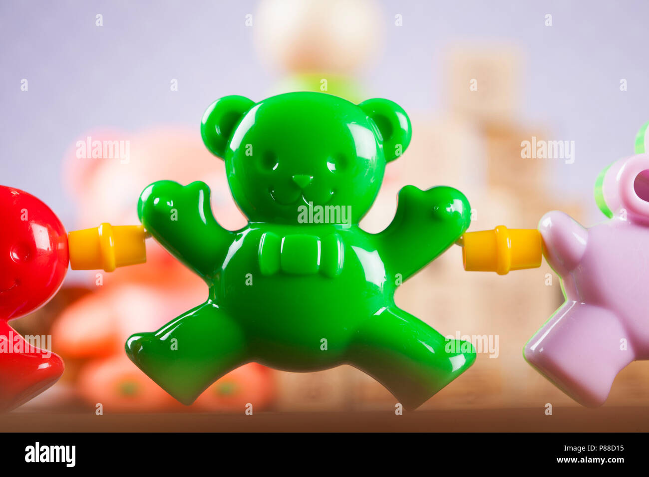 Set of colorful toys for kids Stock Photo - Alamy