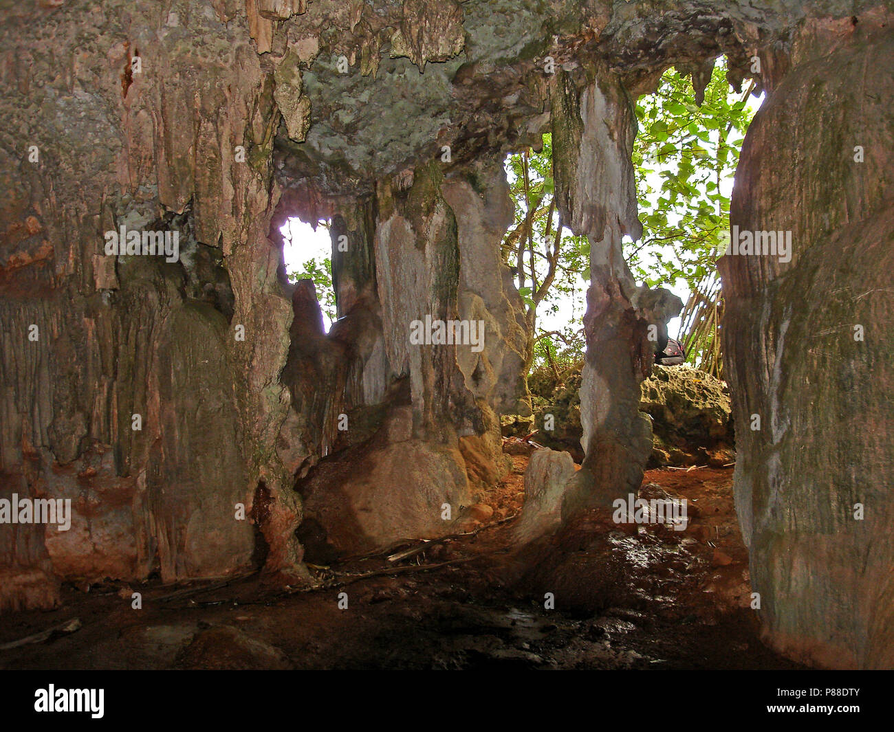 Scenery Mangaia Caves, Polynesia Stock Photo - Alamy