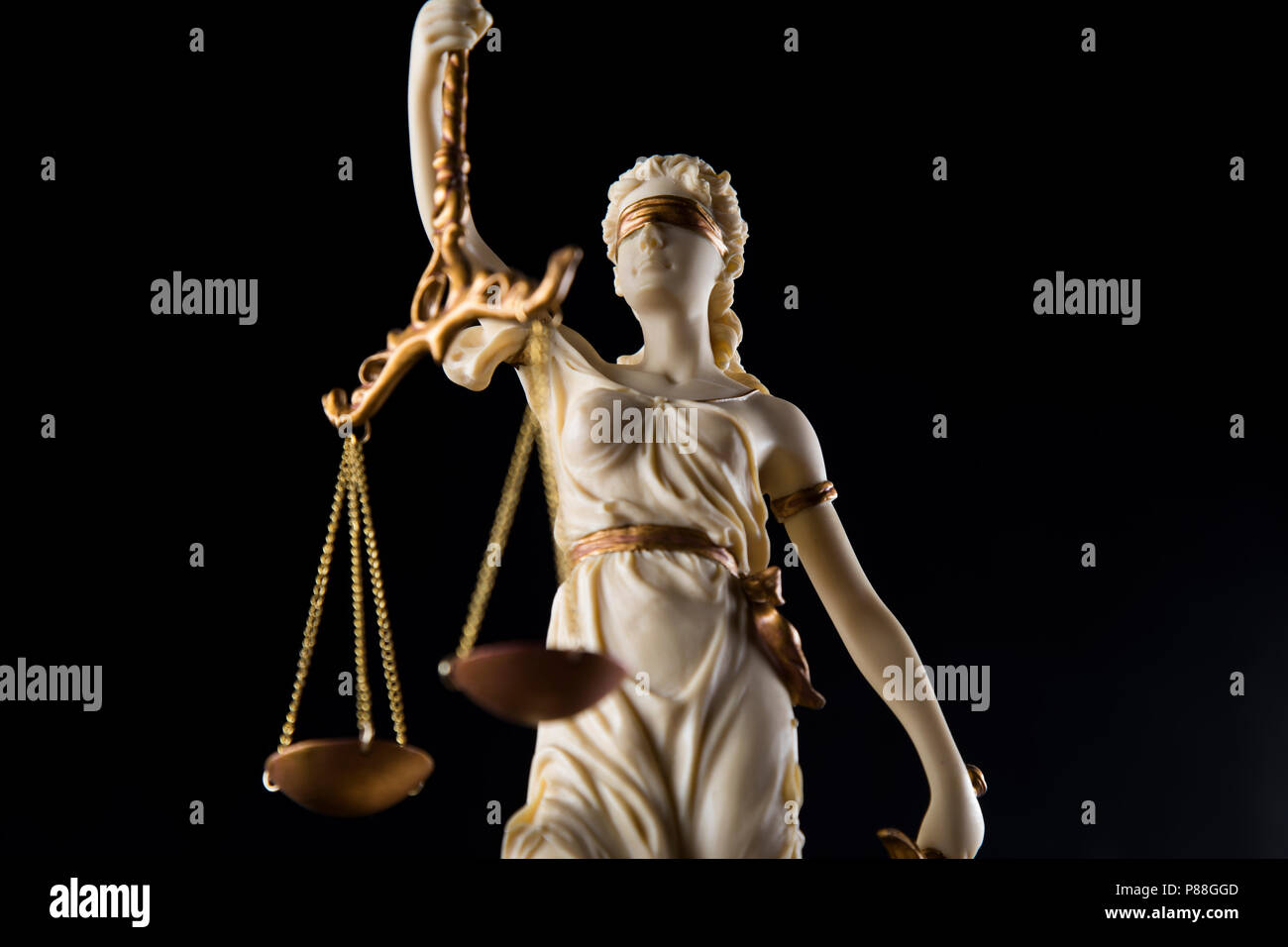 God of law, Statue of lady justice Stock Photo - Alamy