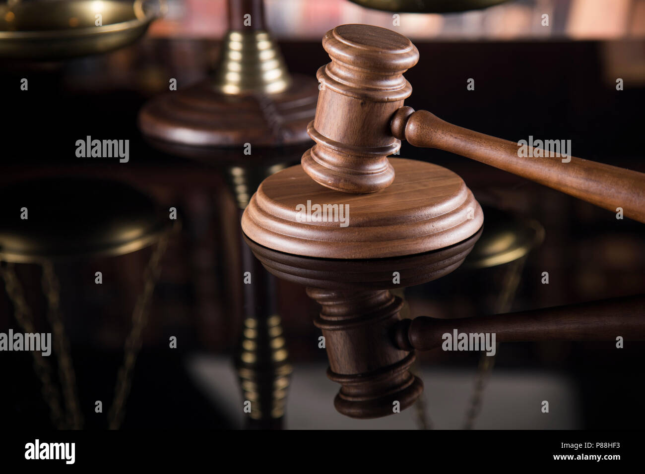 Mallet, legal code and statue of justice, Law concept Stock Photo - Alamy