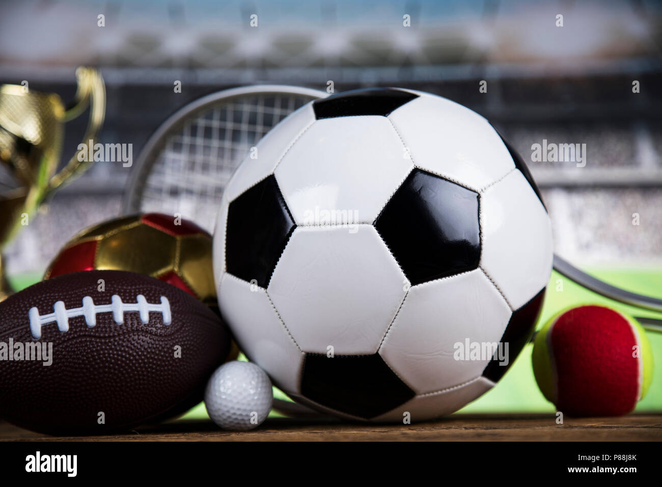 Achievement trophy, winning sport background Stock Photo - Alamy
