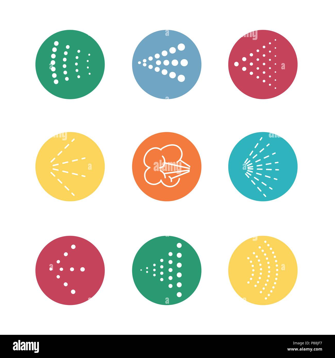 Spray Icon - Aerosol sprayer vector icon w Illustration with multiple ...