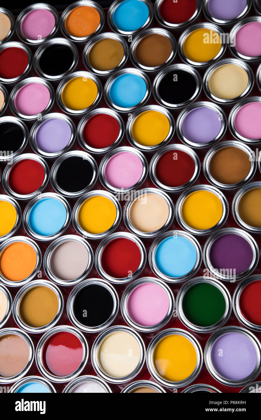 Color palette, can background Stock Photo - Alamy