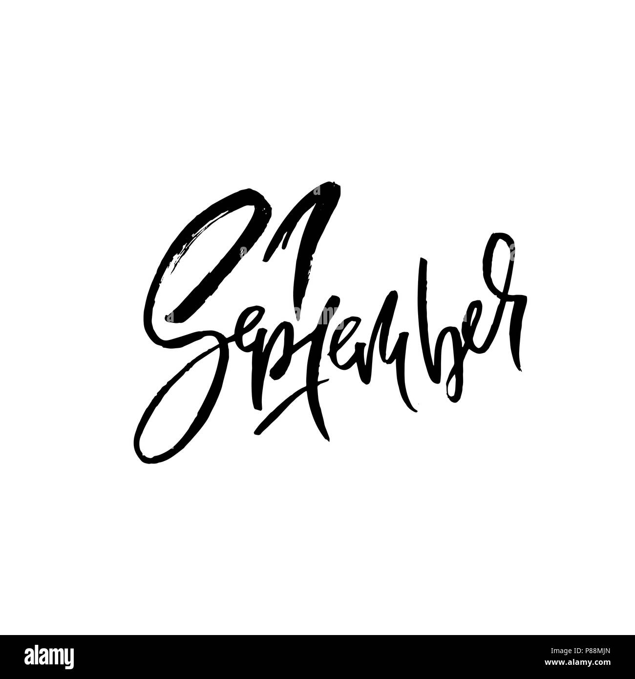Hand drawn typography lettering. 1 September. Vector Illustration. Back ...