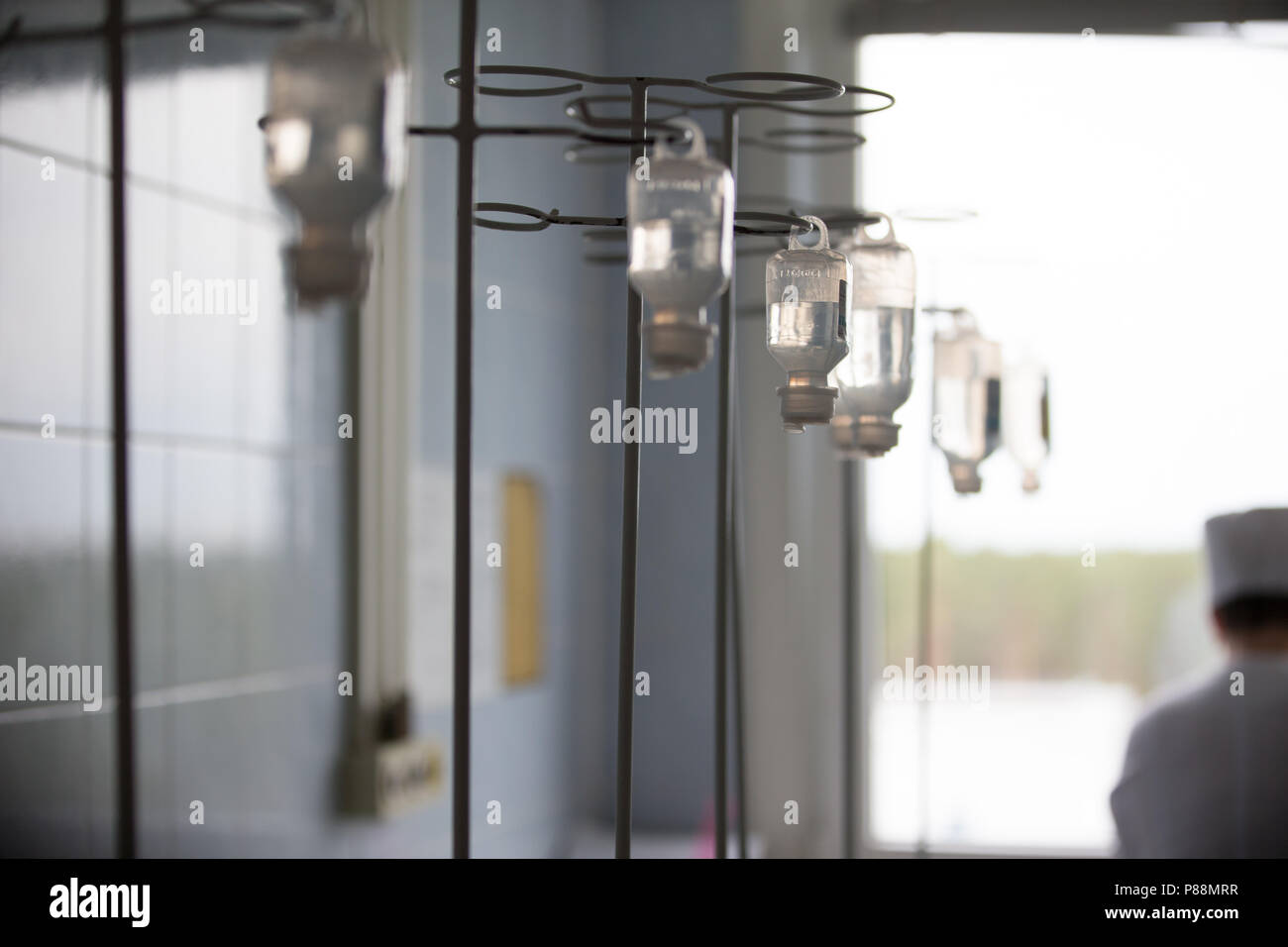 Medical droppers in the hospital Stock Photo - Alamy