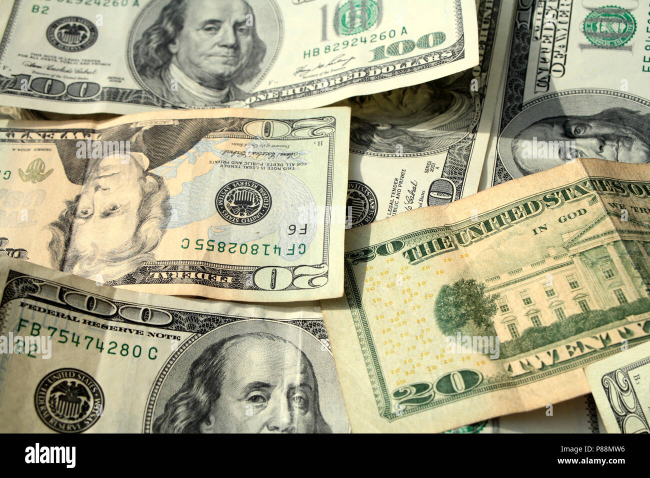 conceptual background image of us paper currency Stock Photo - Alamy