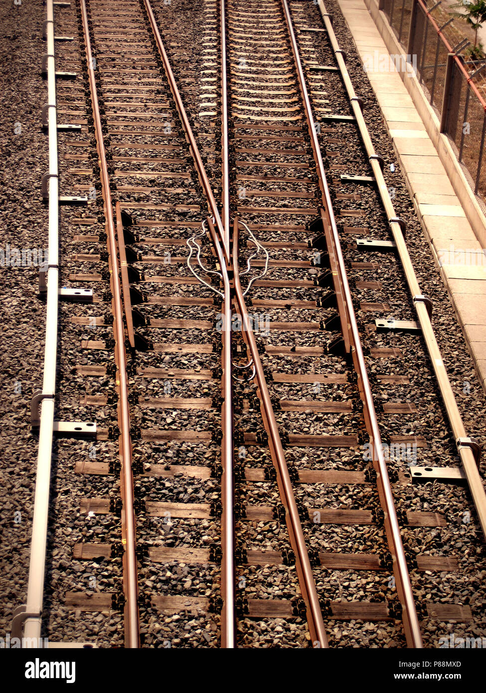 an image of iron railroad Stock Photo - Alamy