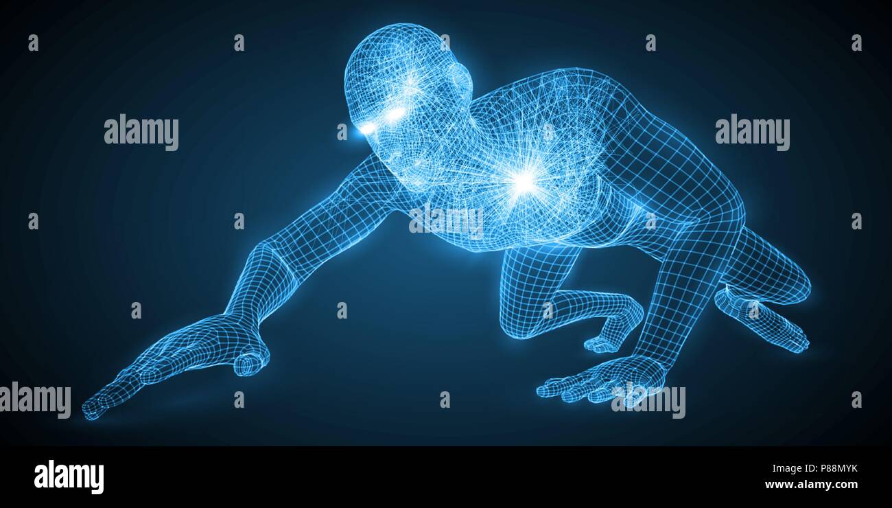 Crawling male figure Stock Vector Images - Alamy