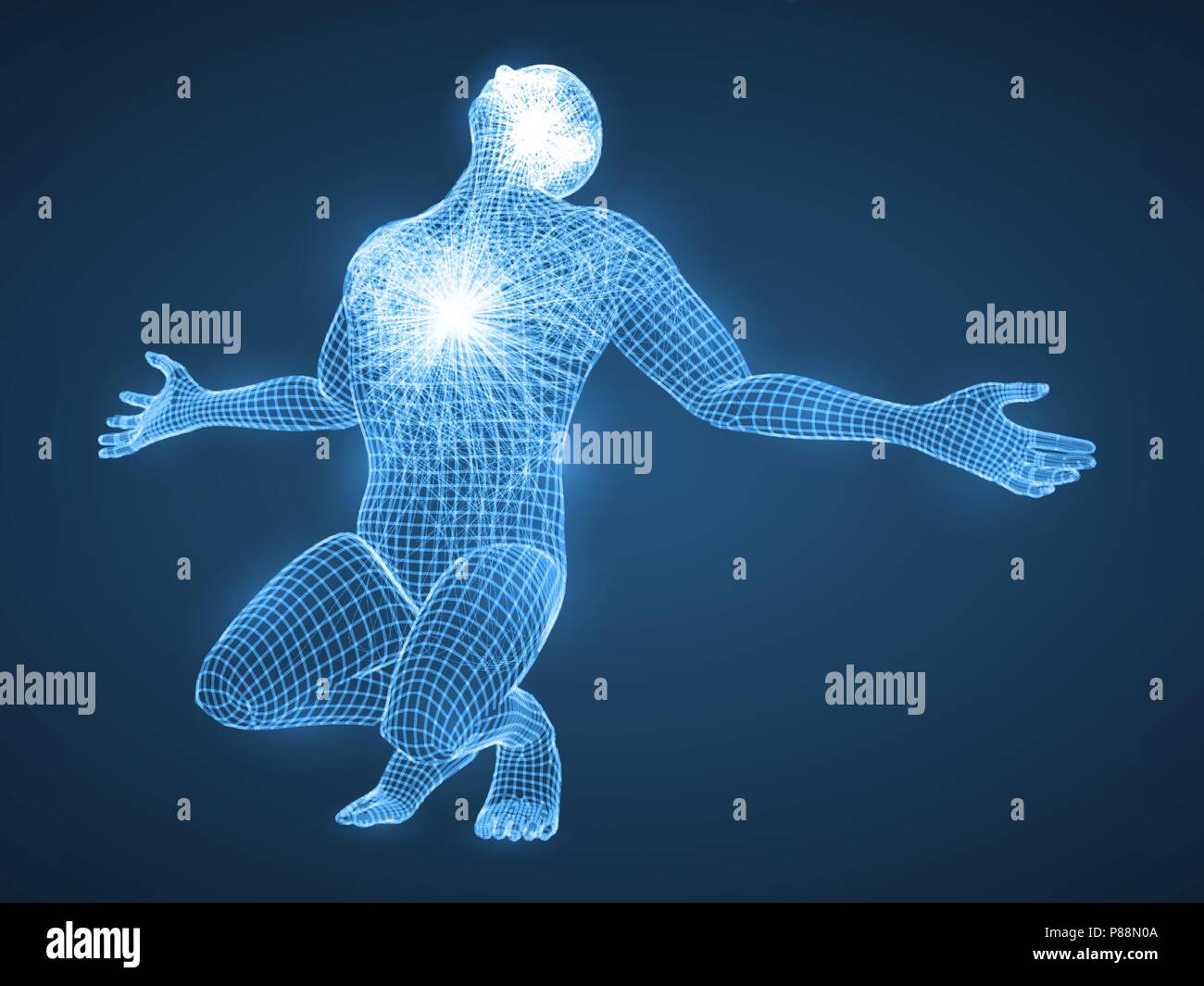 energy of the praying man Stock Vector Image & Art - Alamy