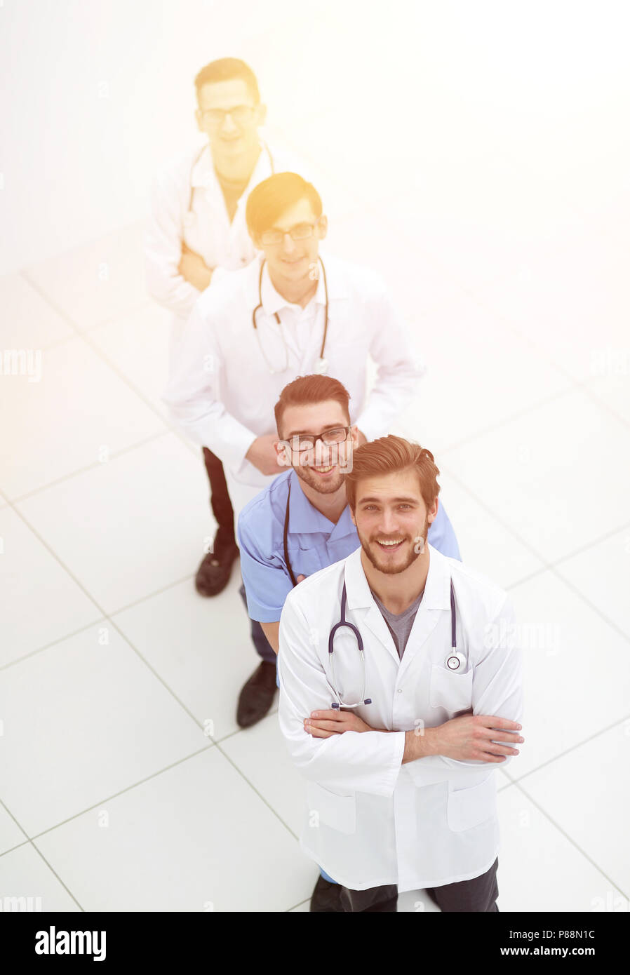 group of medical personnel.isolated on white Stock Photo - Alamy