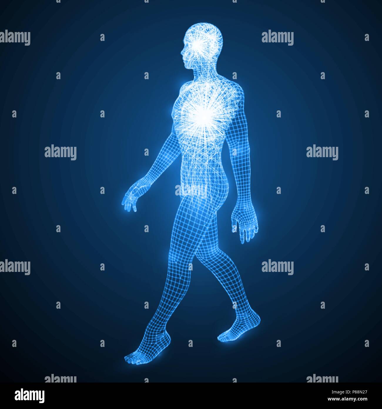 energy of the walking man Stock Vector Image & Art - Alamy