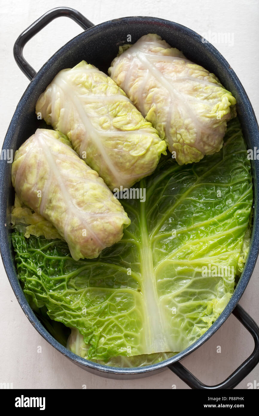 Golabki. Polish meat stuffed cabbage Stock Photo - Alamy