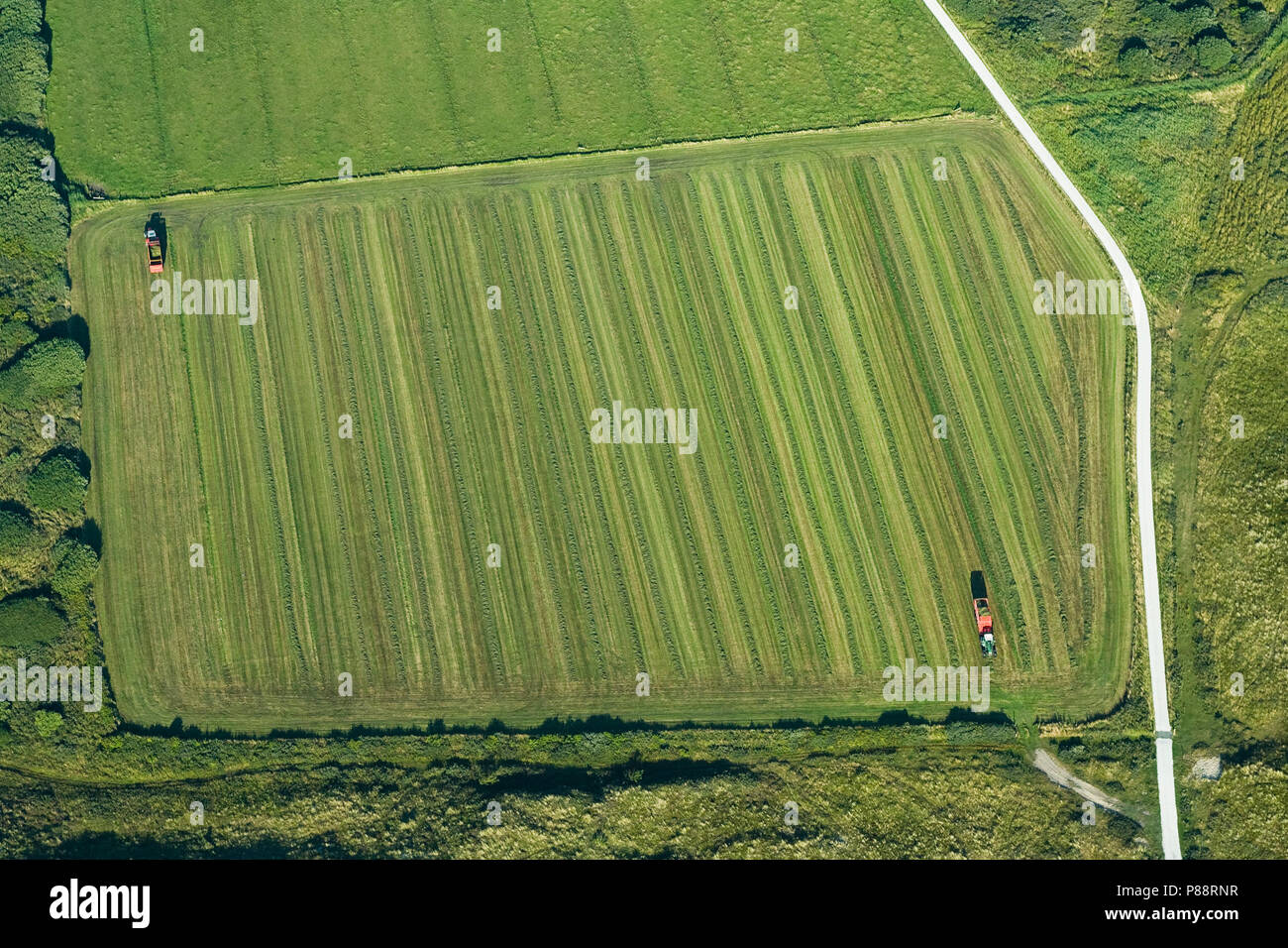 Dutch landscape seen from the air. The Netherlands photographed from ...