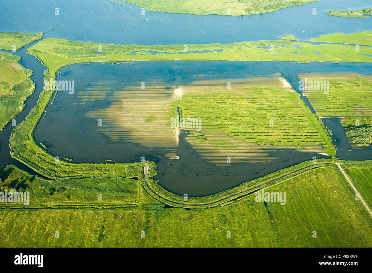 Dutch landscape seen from the air. The Netherlands photographed from ...