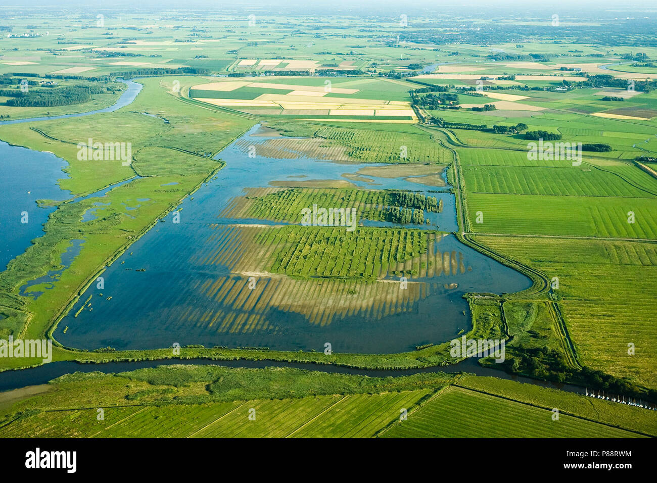 Dutch landscape seen from the air. The Netherlands photographed from ...