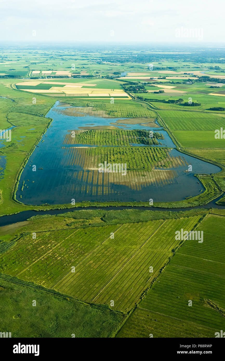 Dutch landscape seen from the air. The Netherlands photographed from ...