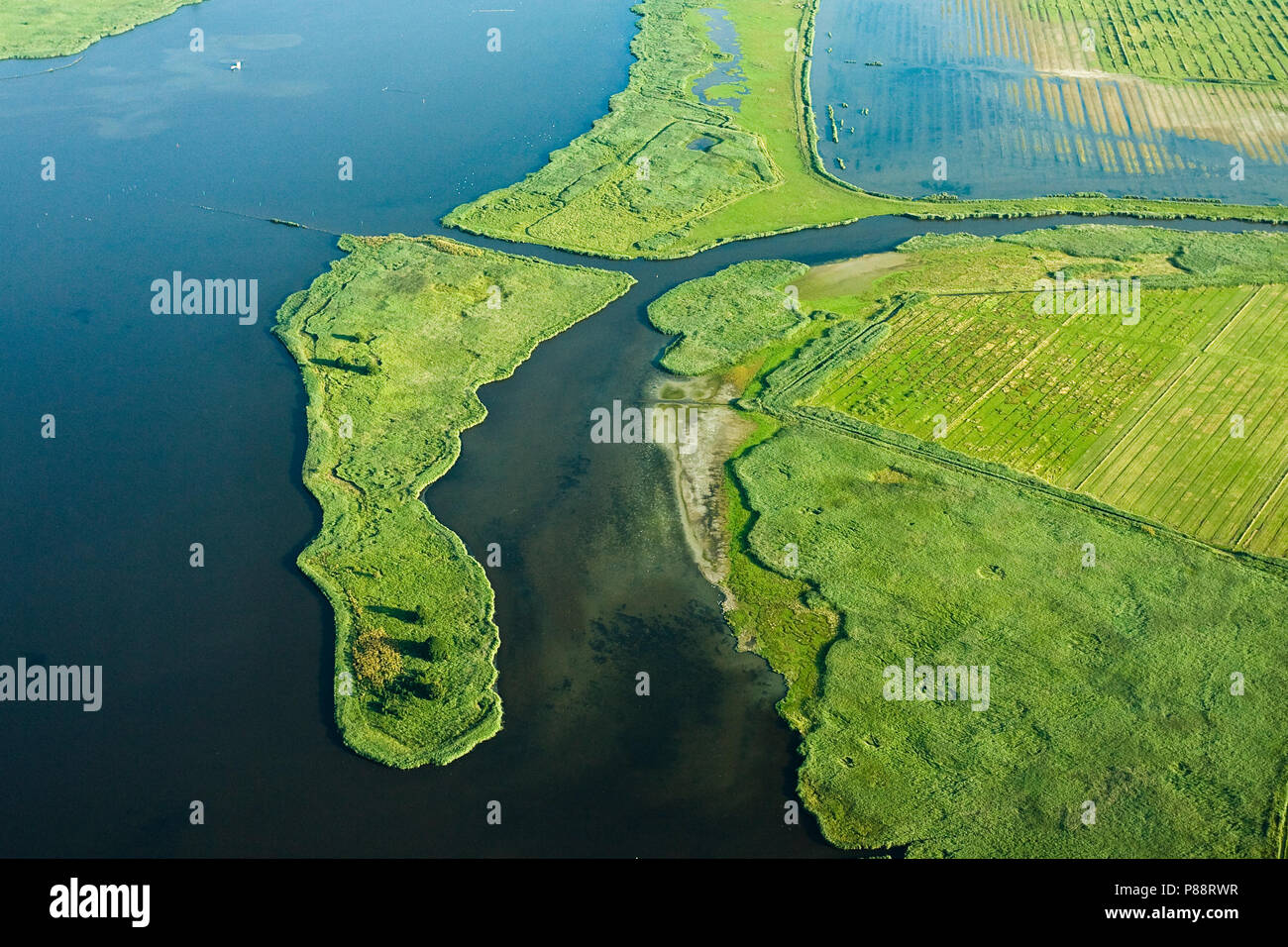 Dutch landscape seen from the air. The Netherlands photographed from ...