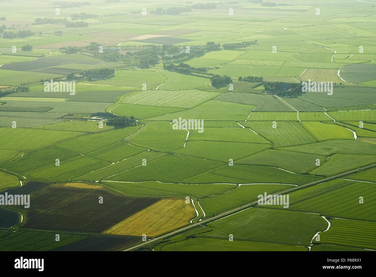 Dutch landscape seen from the air. The Netherlands photographed from ...