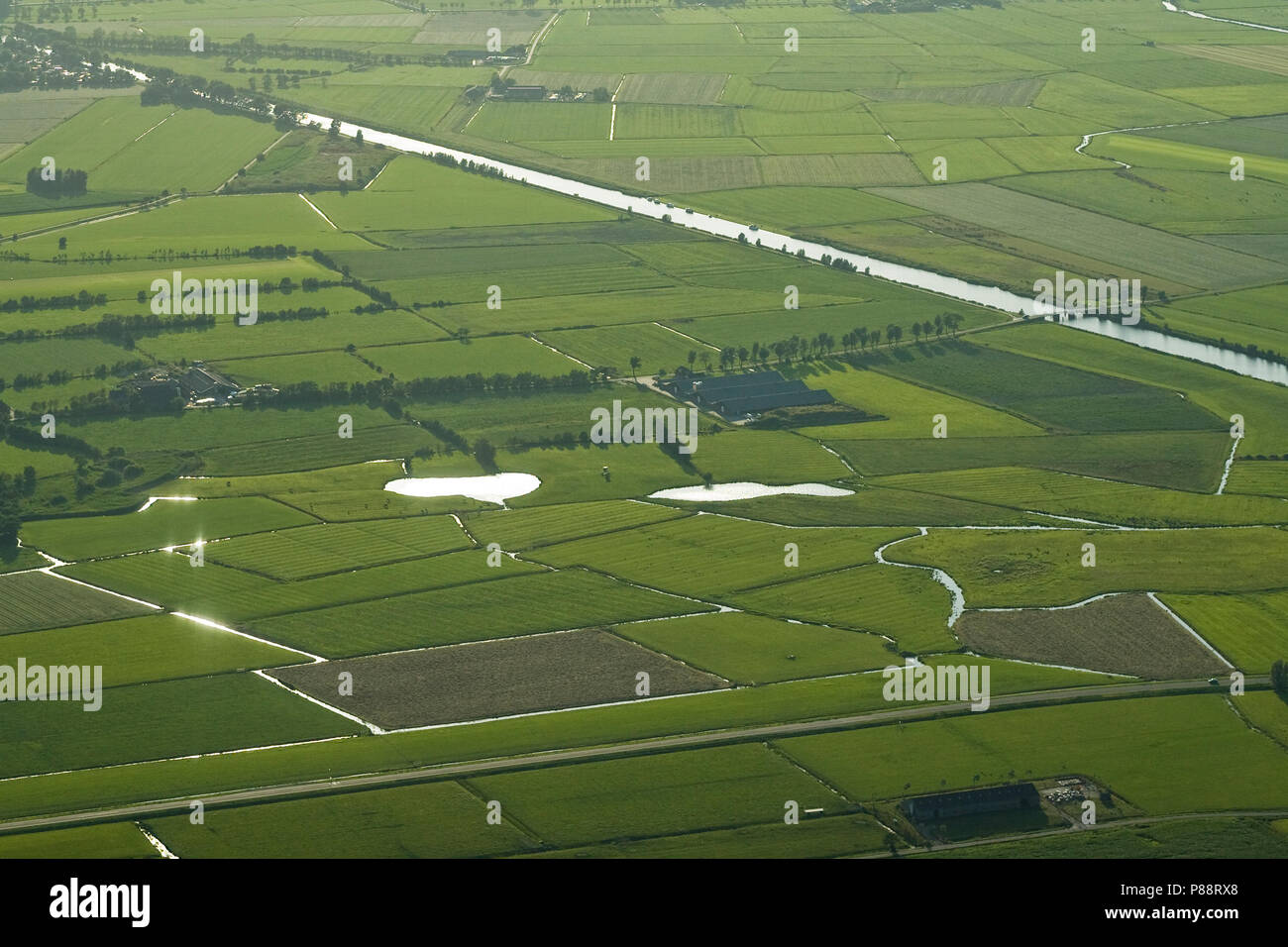Dutch landscape seen from the air. The Netherlands photographed from ...